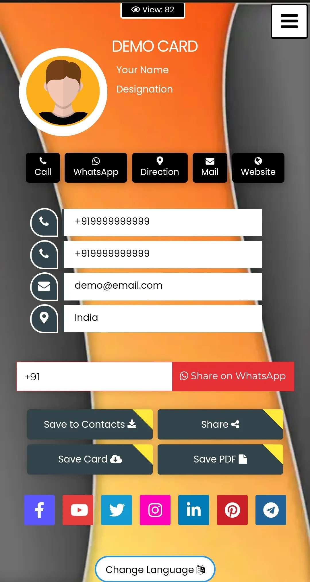 Digital Visiting Card | Mini Website | Digital Business Card| Best ...